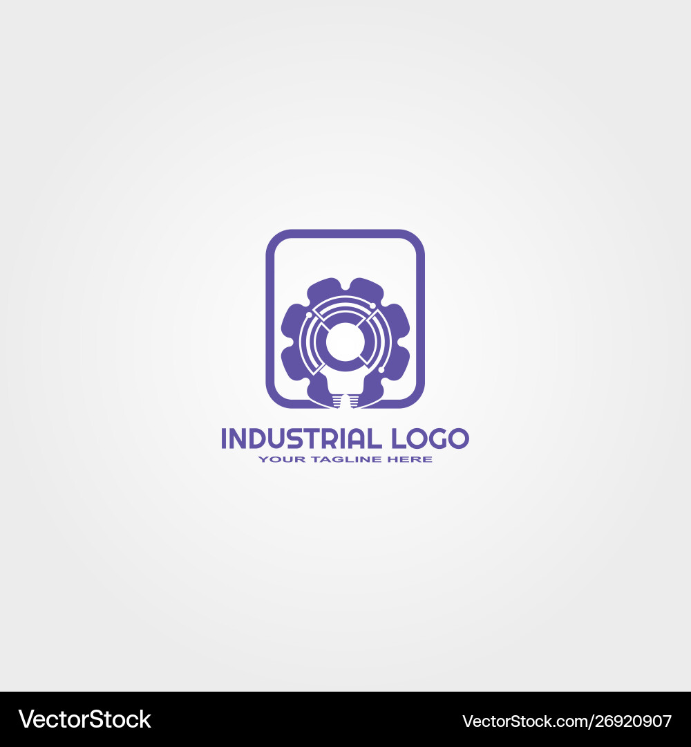 Industrial logo template for business Royalty Free Vector