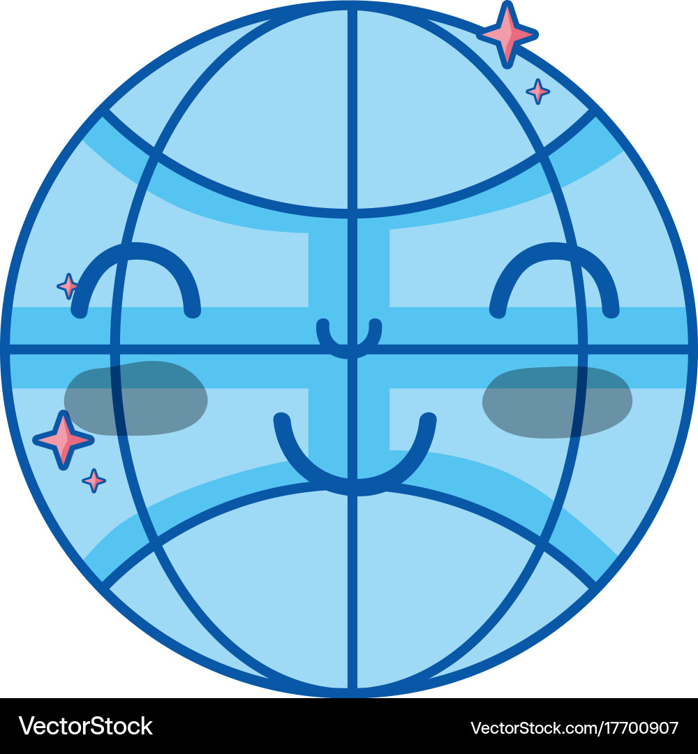 Kawaii cute happy global connect Royalty Free Vector Image