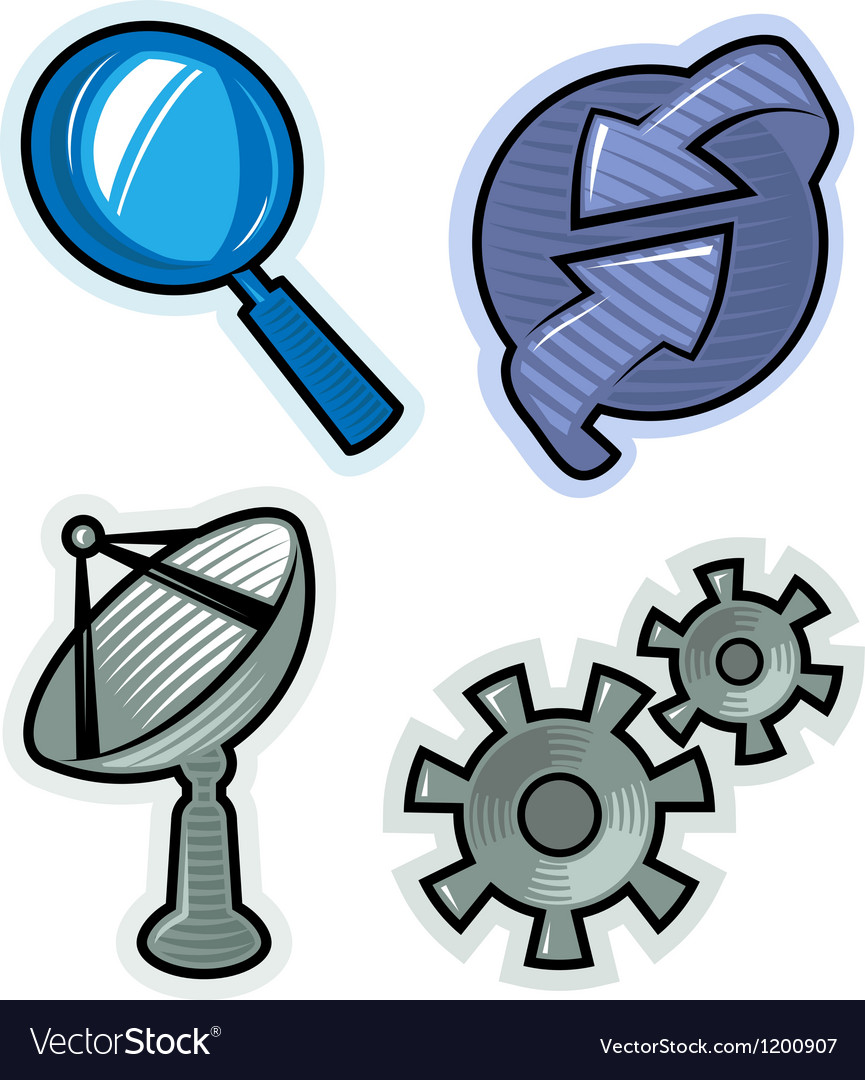 Objects for website Royalty Free Vector Image - VectorStock