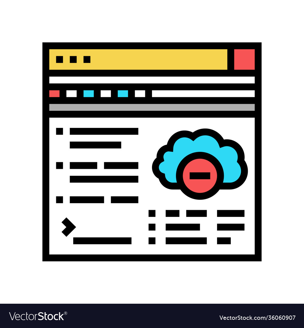 Online access to cloud or hacking account color Vector Image