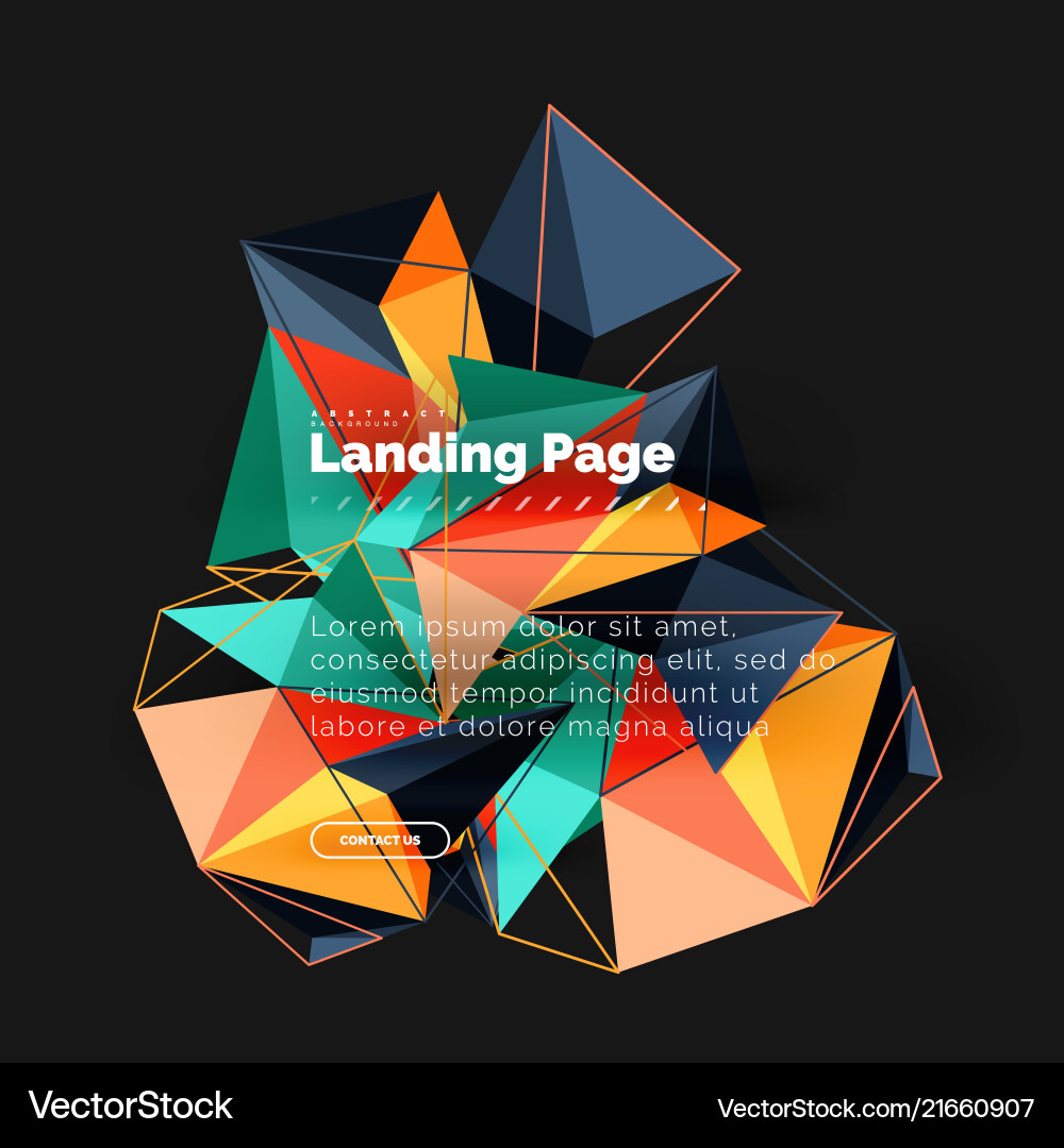 Polygonal geometric design abstract shape made Vector Image
