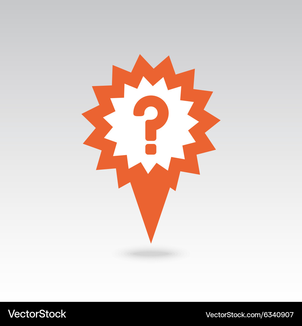 Question mark pin map icon map pointer markers Vector Image