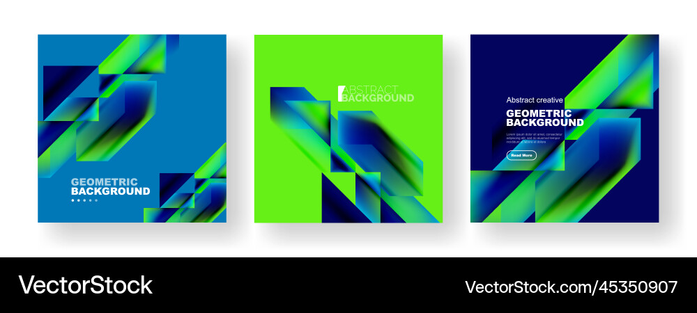 Set of abstract geometric poster Royalty Free Vector Image