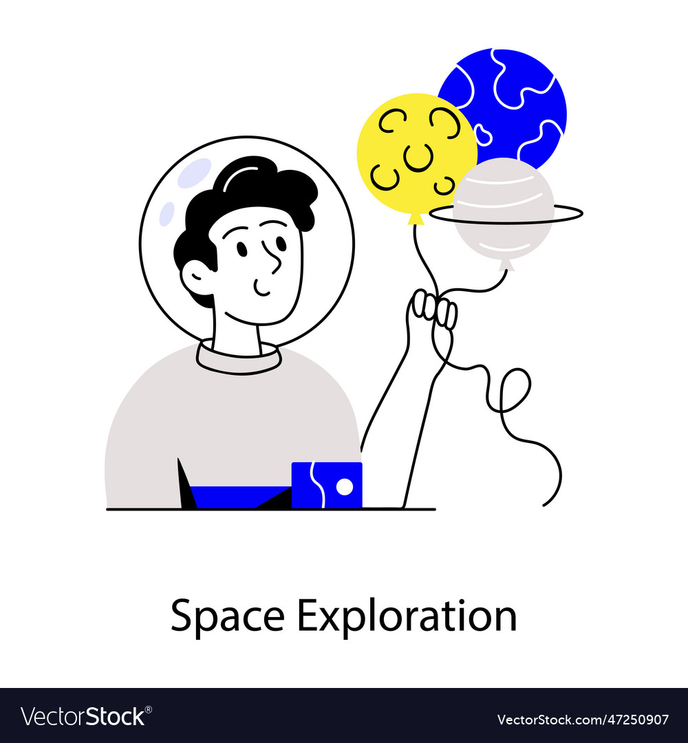 Space exploration Royalty Free Vector Image - VectorStock