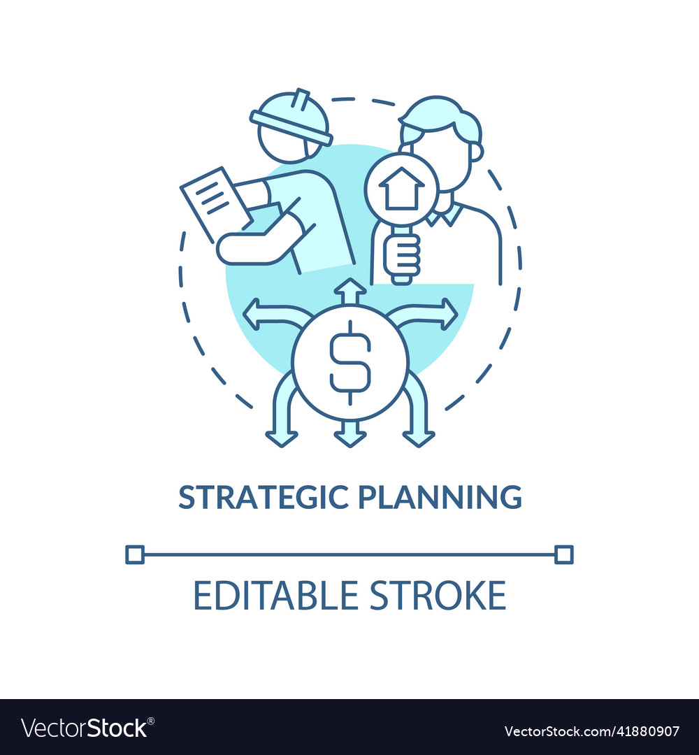 Strategic planning turquoise concept icon Vector Image Strategic planning turquoise concept icon Vector Image