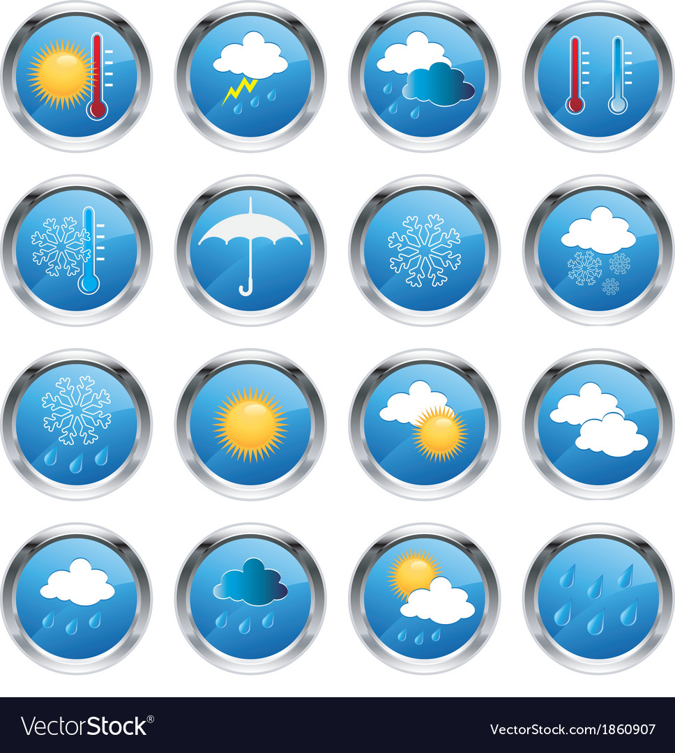 Weatherset2a Royalty Free Vector Image - VectorStock
