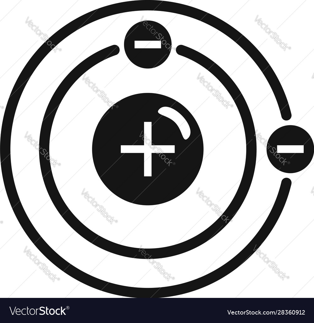 Atom structure icon simple style Royalty Free Vector Image