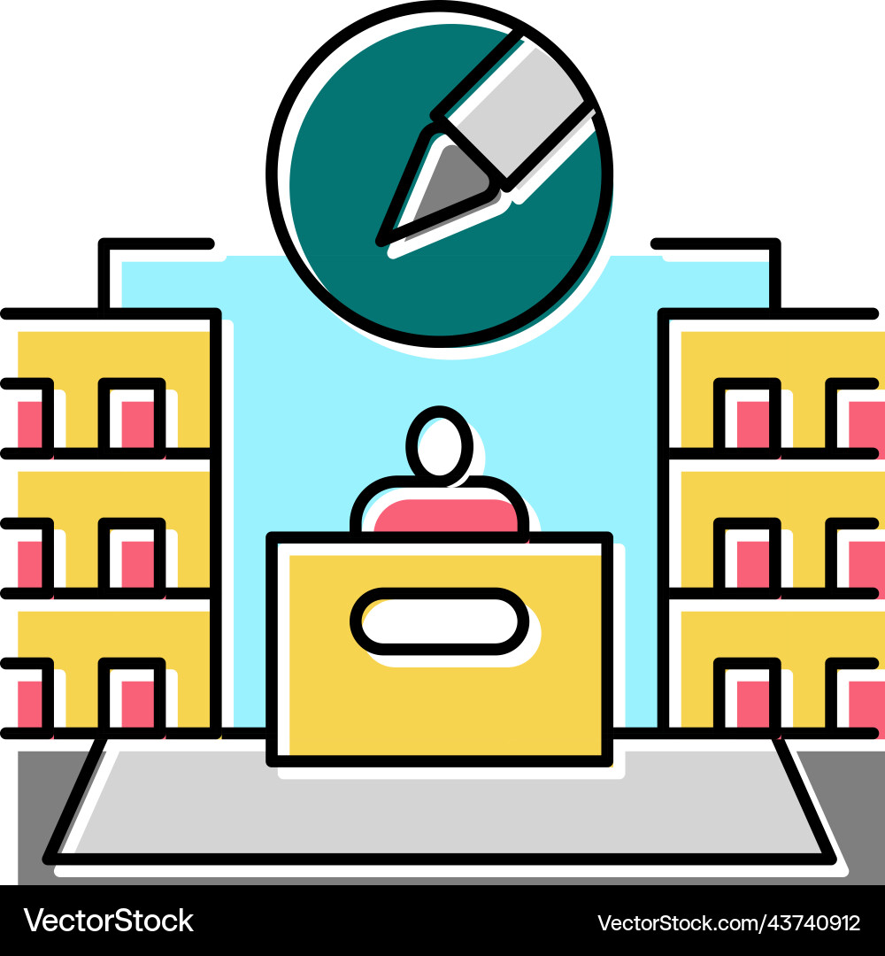Commercial retail space design color icon Vector Image