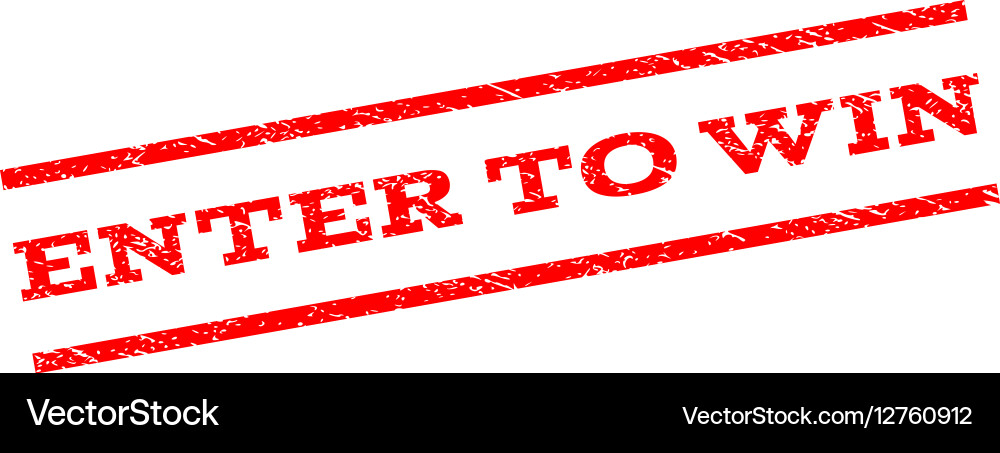 Enter to win watermark stamp Royalty Free Vector Image