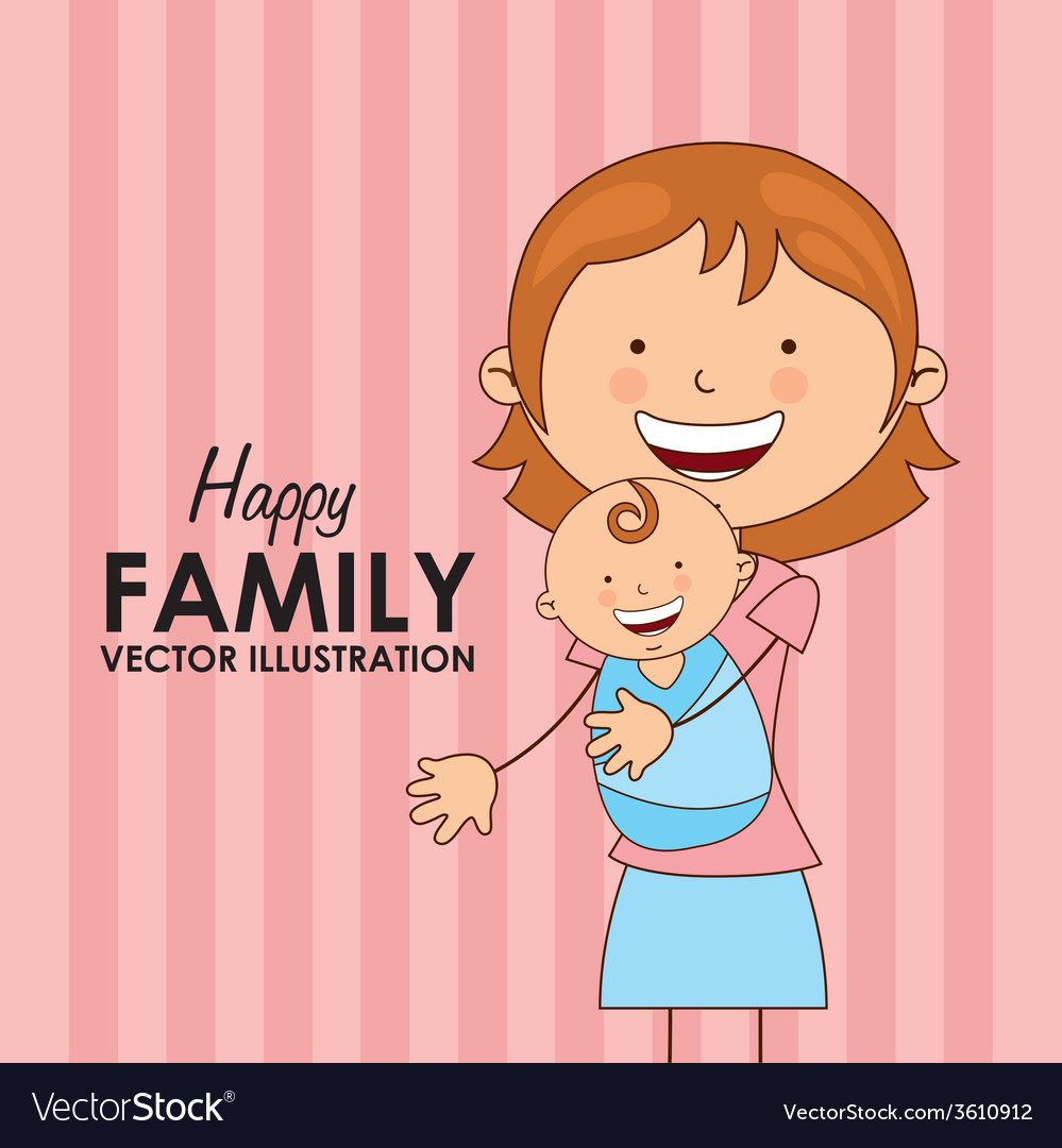 Happy family Royalty Free Vector Image - VectorStock