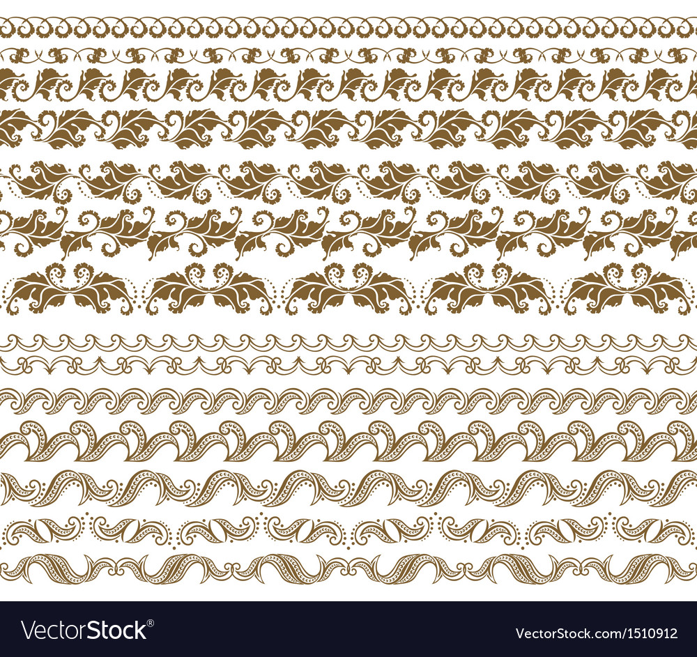 Horizontal elements decoration Royalty Free Vector Image