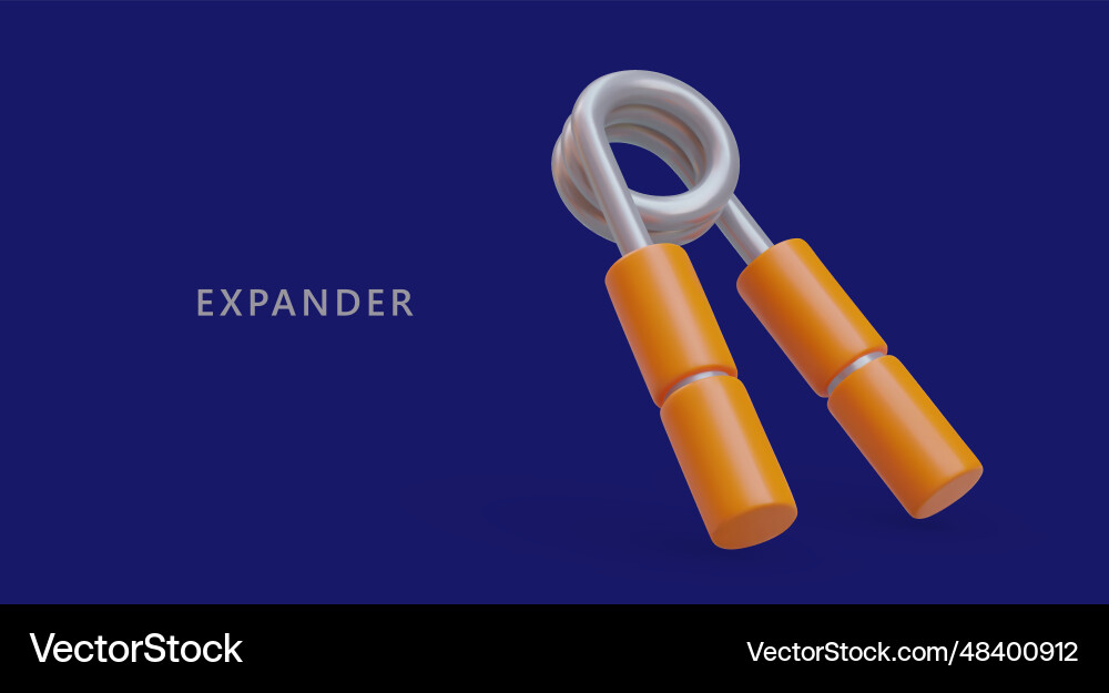 Realistic expander sports equipment Royalty Free Vector