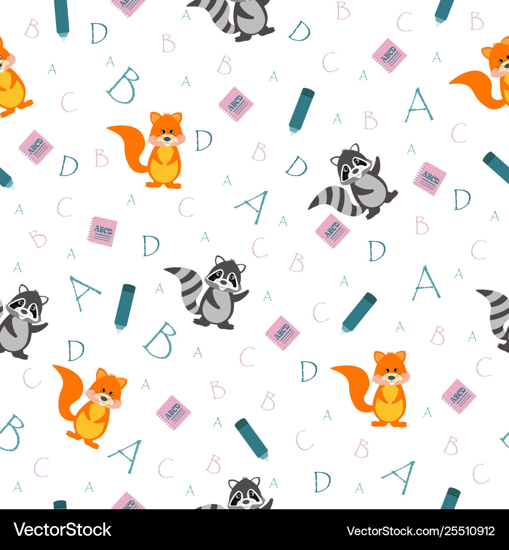Seamless school pattern for children Royalty Free Vector