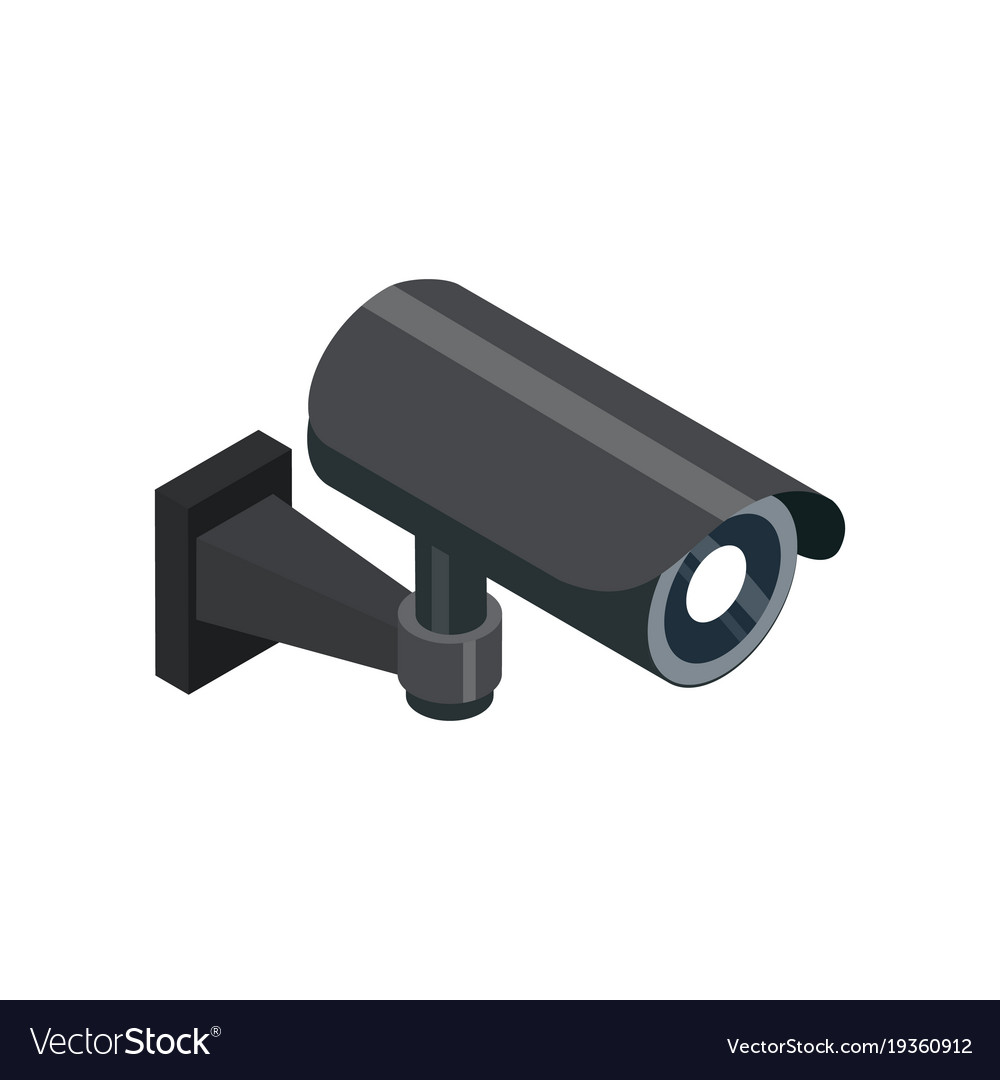 Surveillance camera isometric 3d icon Royalty Free Vector Surveillance camera isometric 3d icon Royalty Free Vector