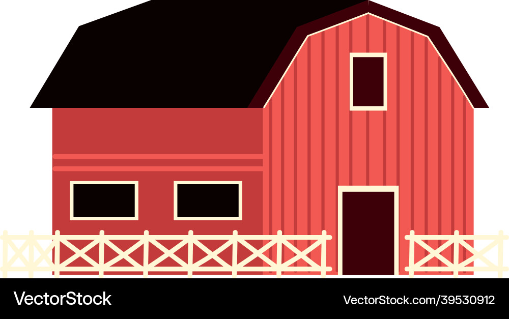Wooden barn farm Royalty Free Vector Image - VectorStock