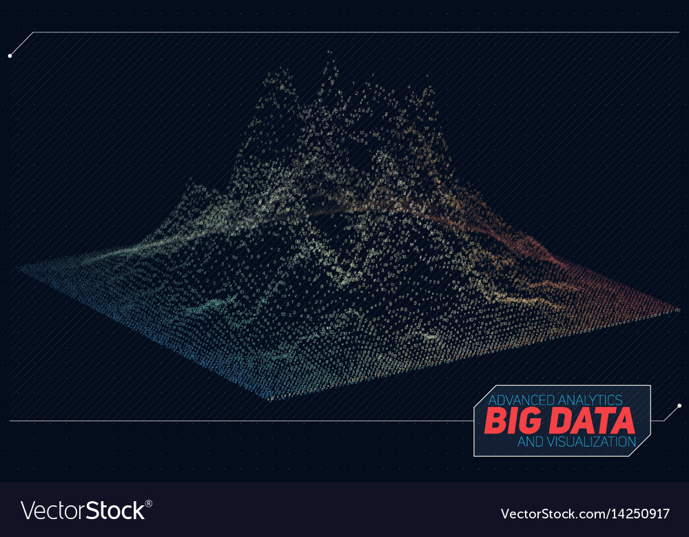 Abstract 3d Big Data Visualization Royalty Free Vector Image
