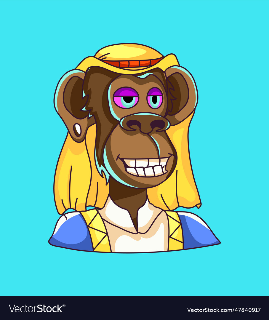 Arab monkey Royalty Free Vector Image - VectorStock