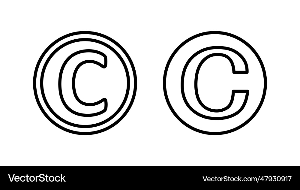 Copyright icon copyright symbol Royalty Free Vector Image