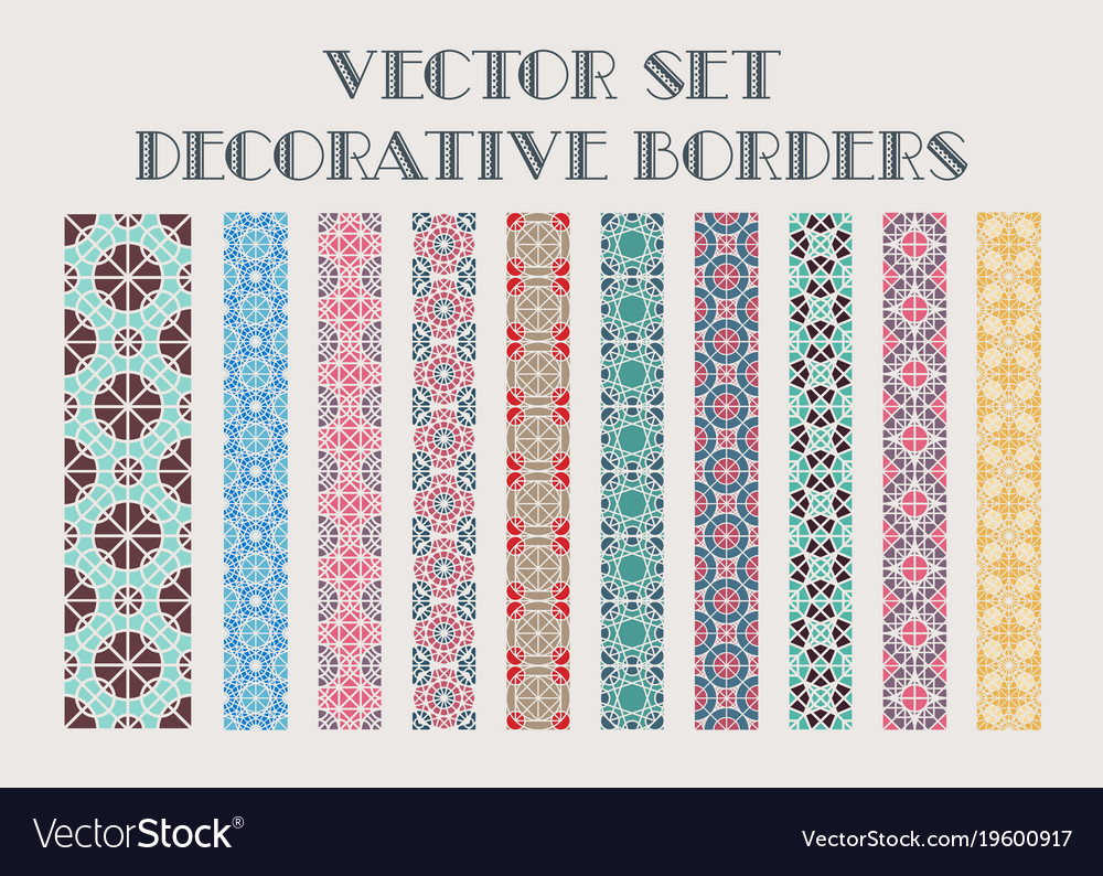Decorative borders Royalty Free Vector Image - VectorStock
