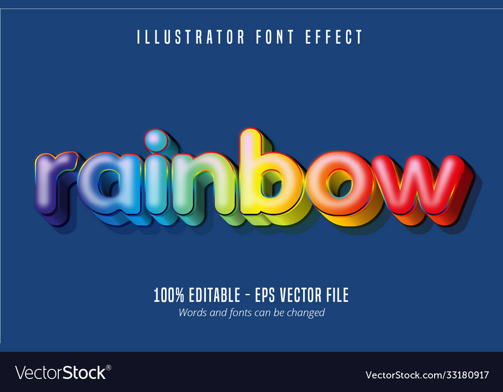 Editable text style effect typography template Vector Image