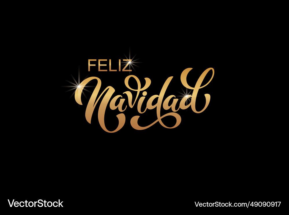 Feliz navidad spanish merry christmas modern Vector Image
