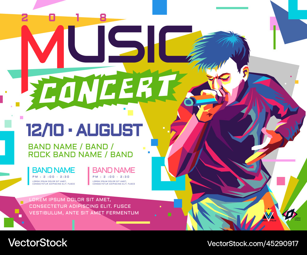 Music concert poster Royalty Free Vector Image