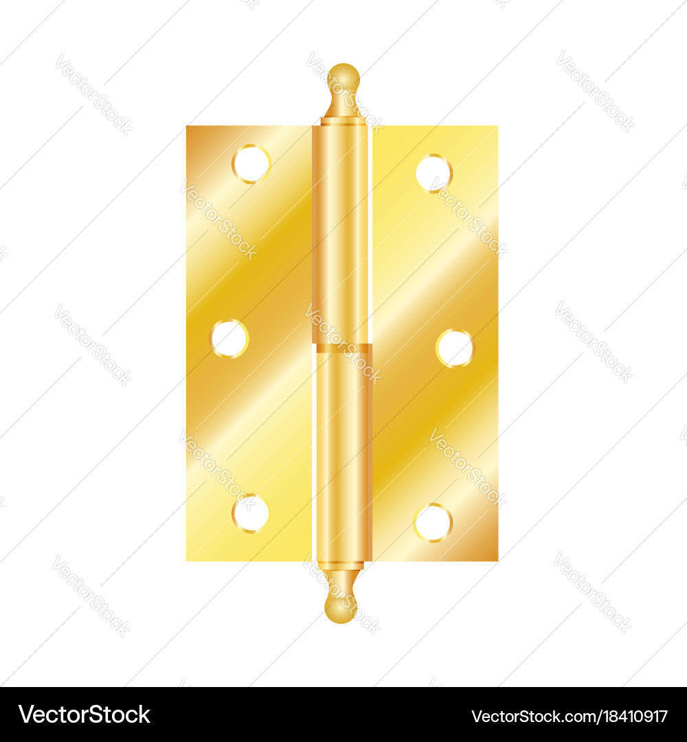 Realistic hinges stainless steel icon Royalty Free Vector
