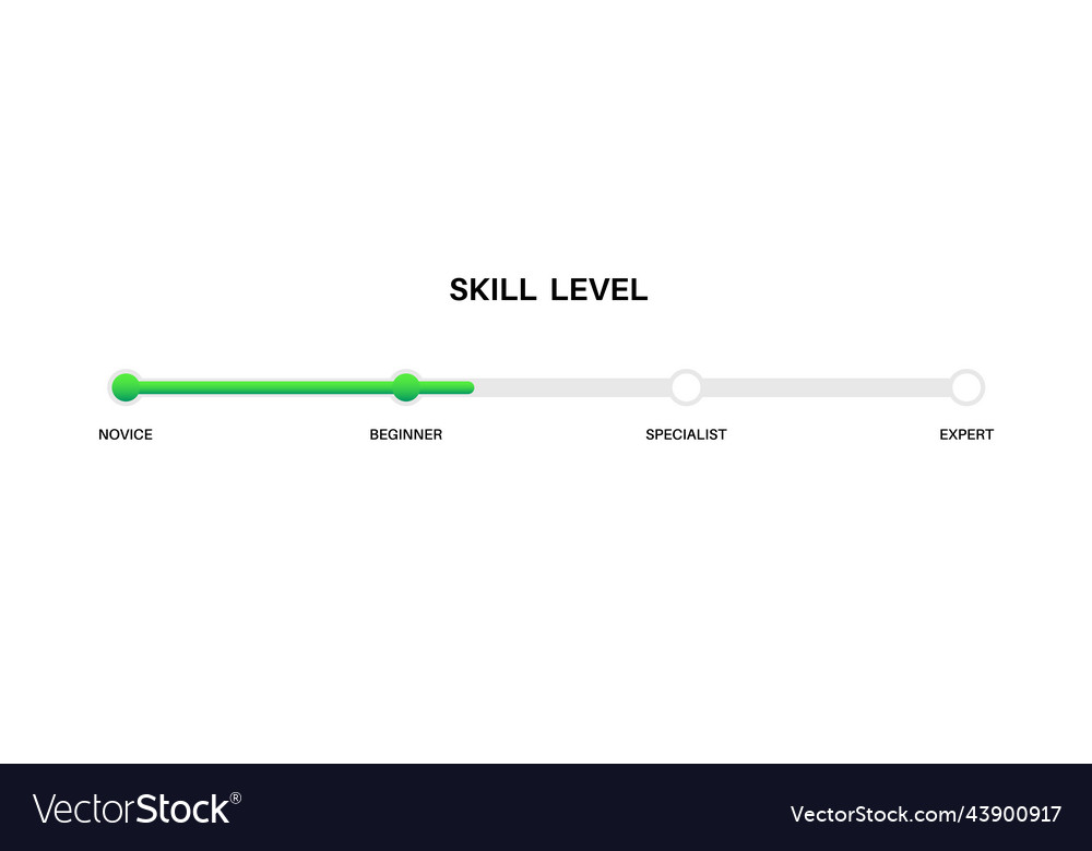 Skill level diagram Royalty Free Vector Image - VectorStock