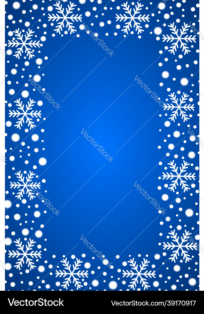 Snow border frost frame christmas texture Vector Image