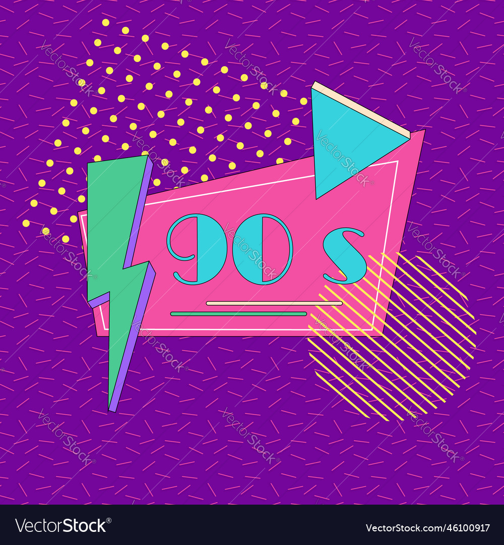 Vintage 90s poster textures in retro style Vector Image