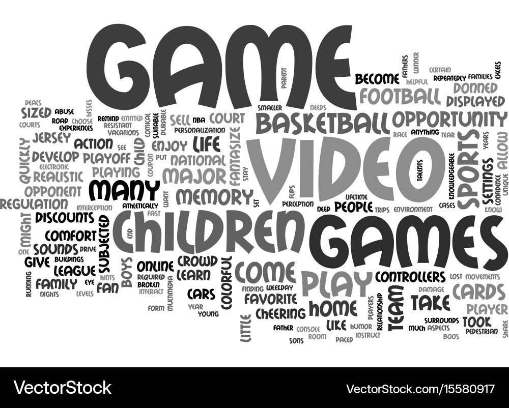 What you need to know video games text word cloud Vector Image