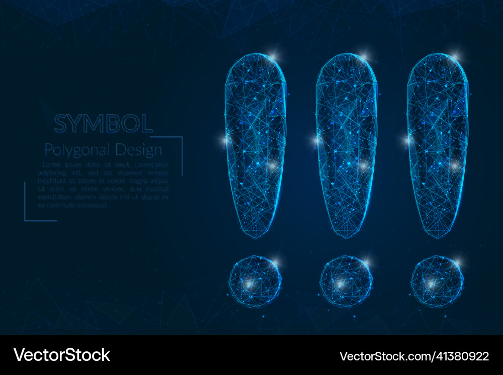 Abstract isolated blue image of a exclamation mark