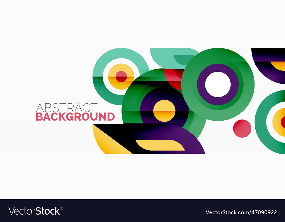 Abstract round shapes background minimalist Vector Image