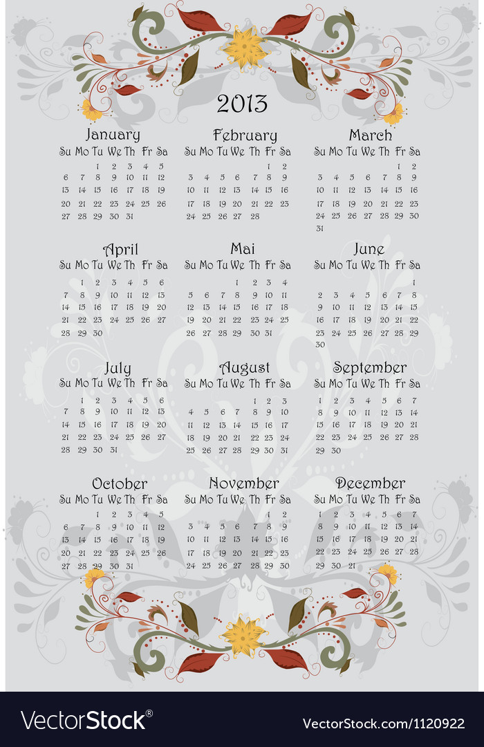 Calendar Royalty Free Vector Image - VectorStock