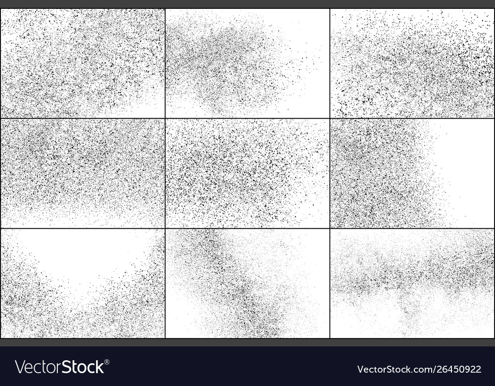 Dark rough noise particles set elements Royalty Free Vector