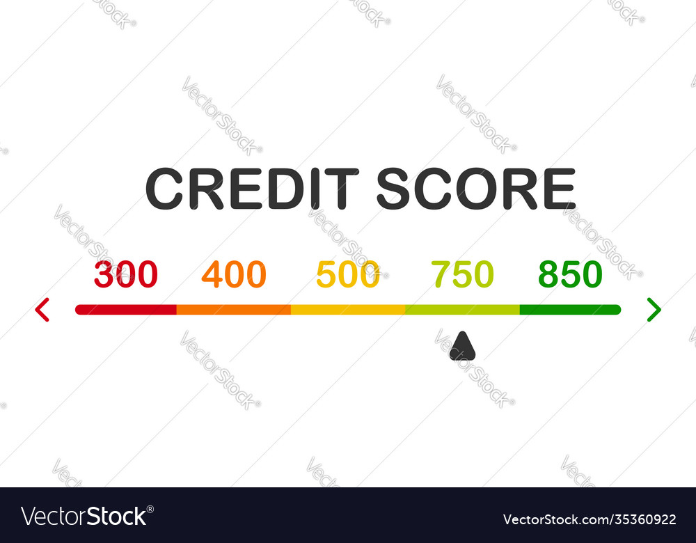 Detailed a credit score meter Royalty Free Vector Image Detailed a credit score meter Royalty Free Vector Image