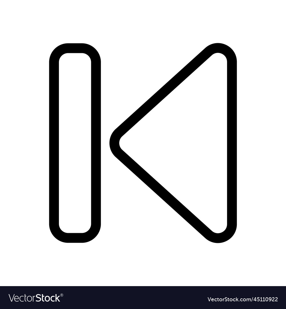 First previous icon Royalty Free Vector Image - VectorStock