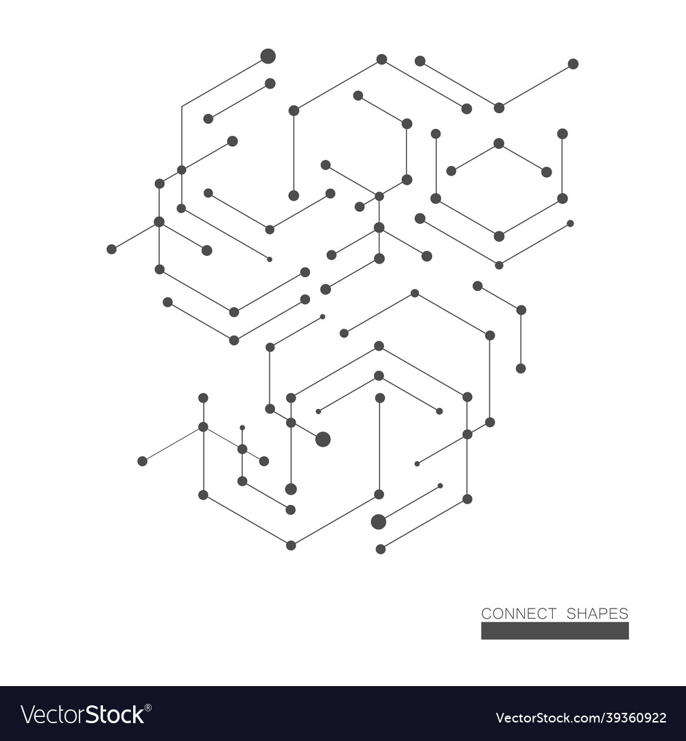Hexagonal structure molecule design Royalty Free Vector