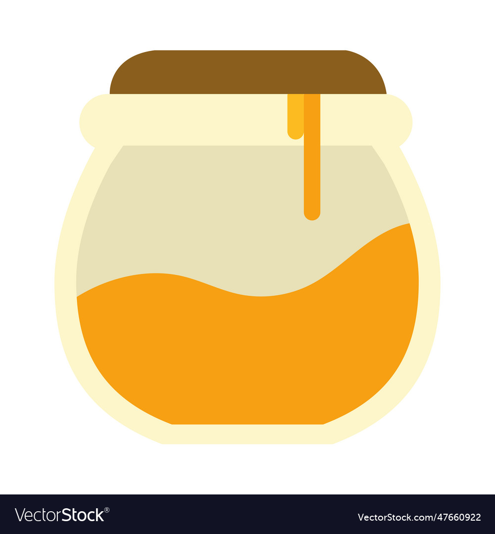 Isolated colored honey jar icon Royalty Free Vector Image