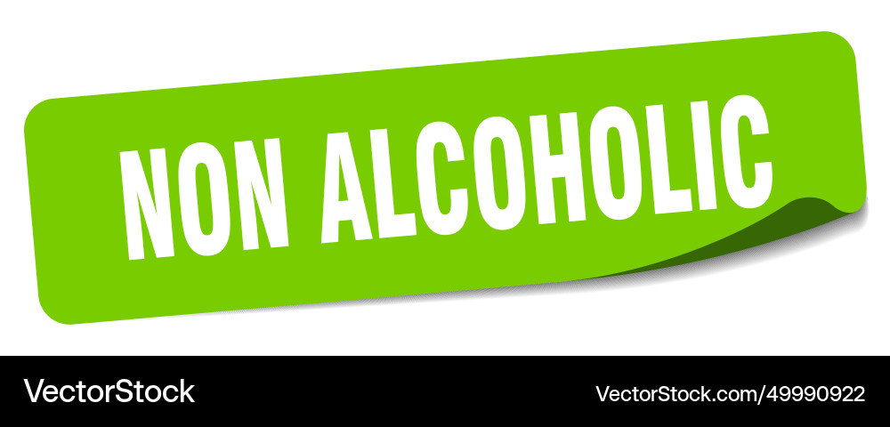Non alcoholic sticker non alcoholic label Vector Image