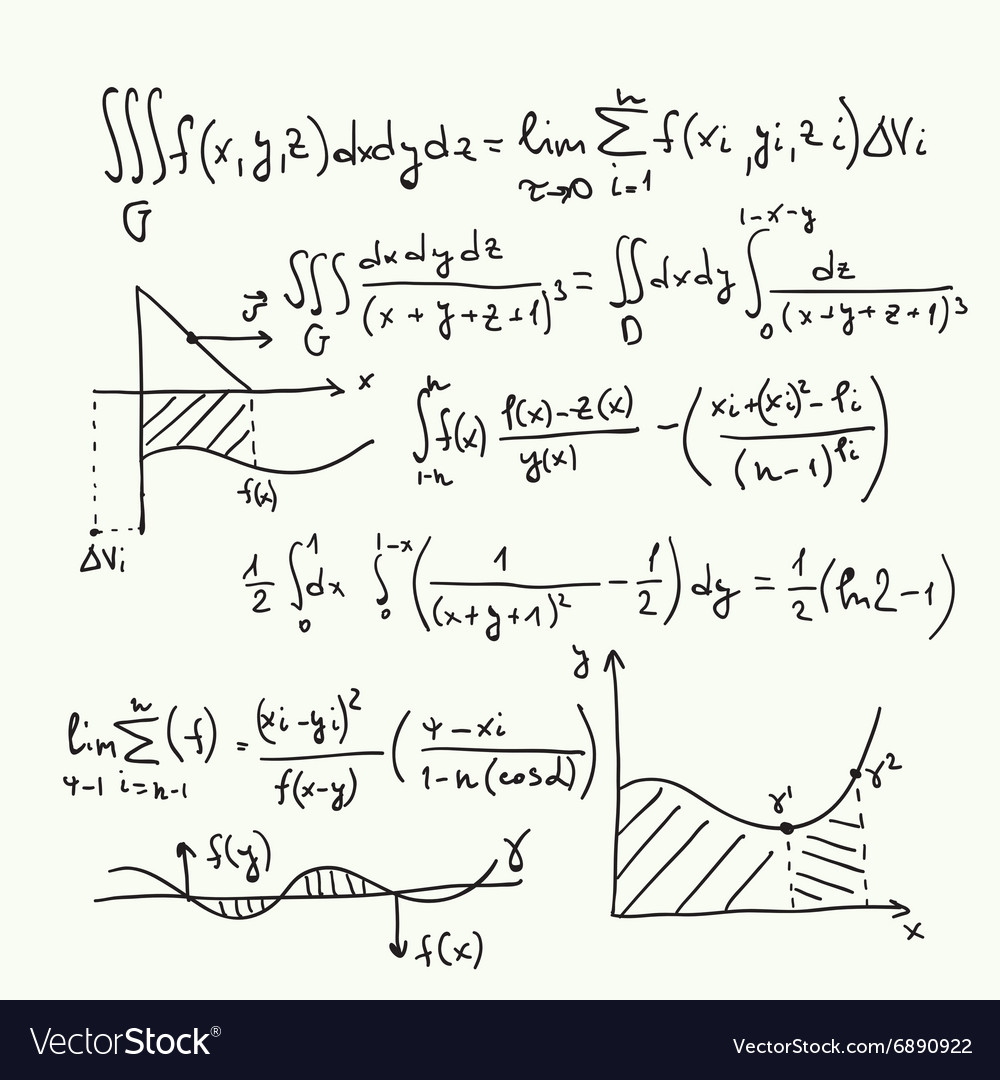 Pattern with mathematical formulas Royalty Free Vector Image