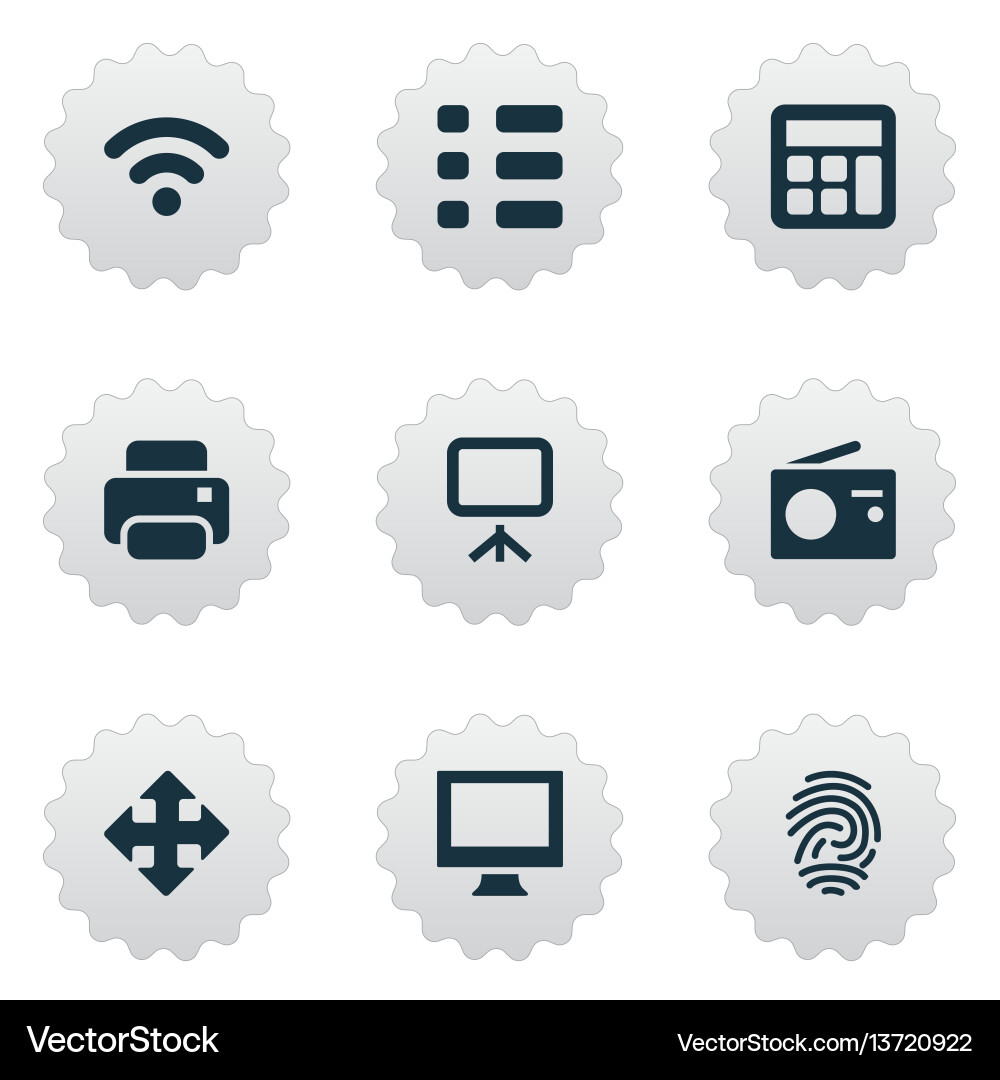 Set of simple device icons Royalty Free Vector Image