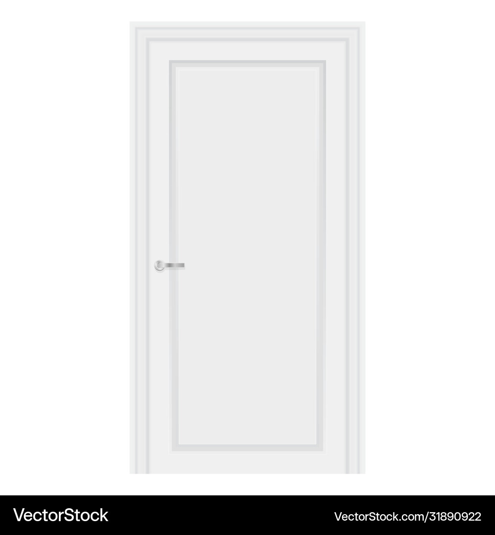 White door home domestic interior Royalty Free Vector Image
