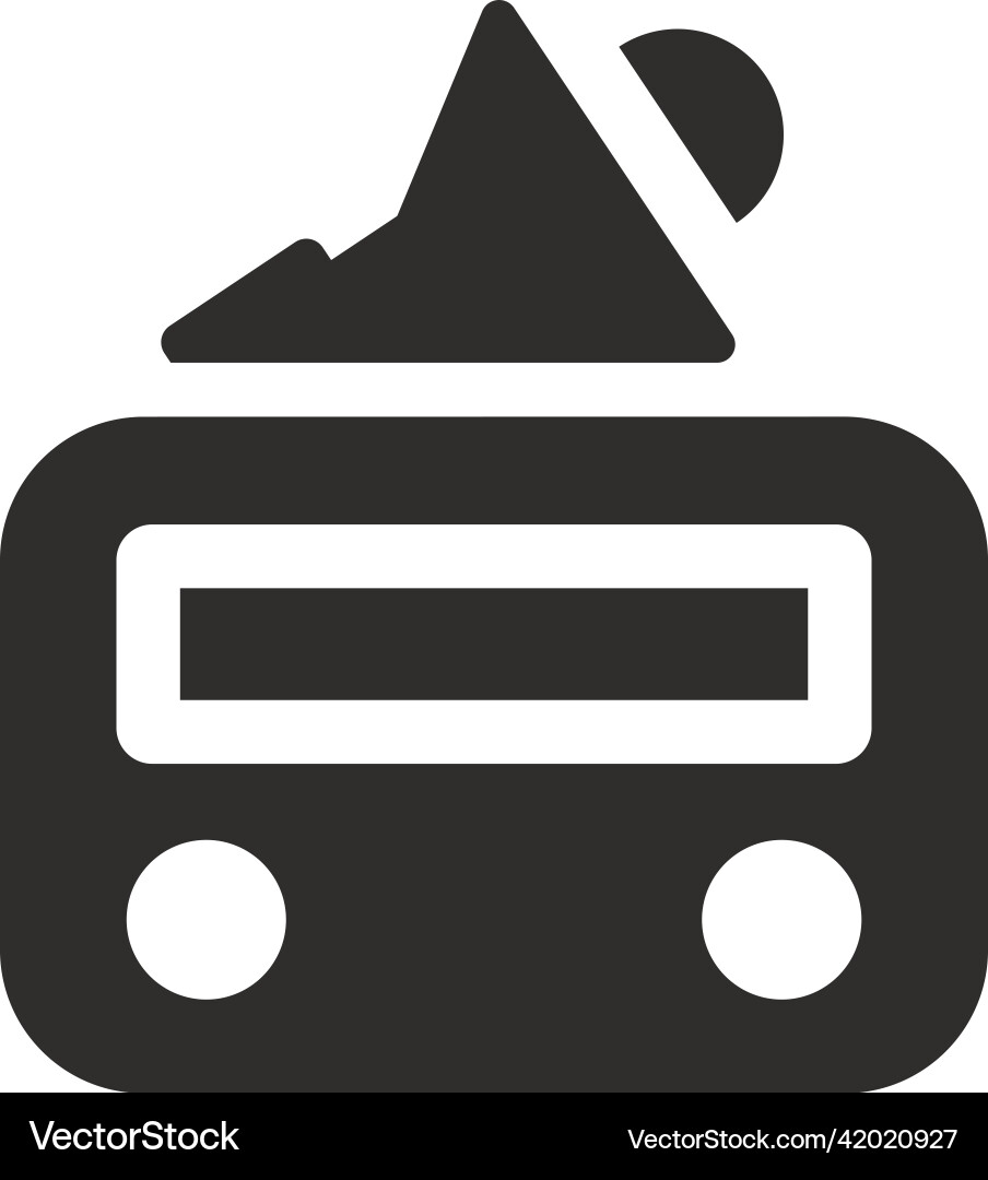 Advertisement radio broadcast icon on white Vector Image