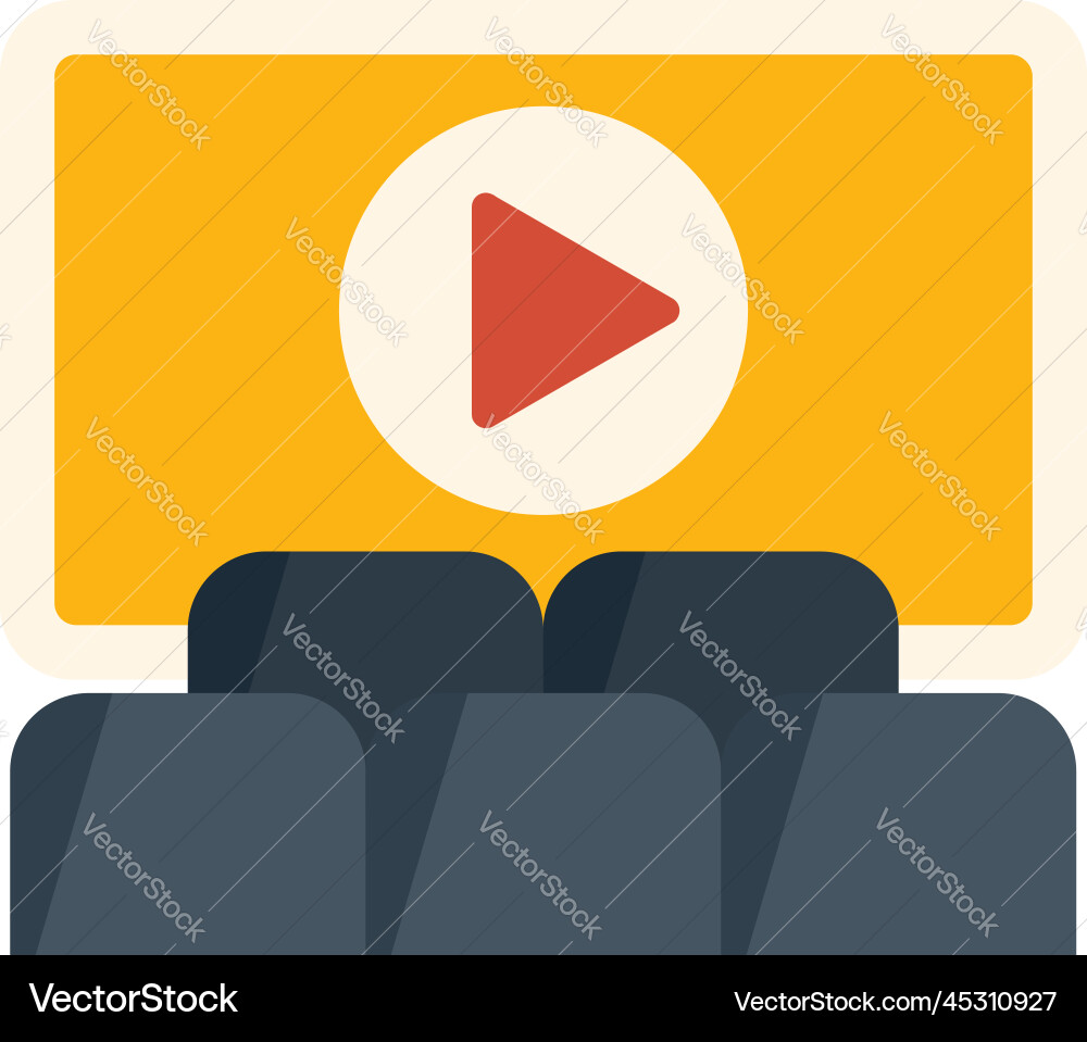 Cinema event icon flat calendar manager Royalty Free Vector