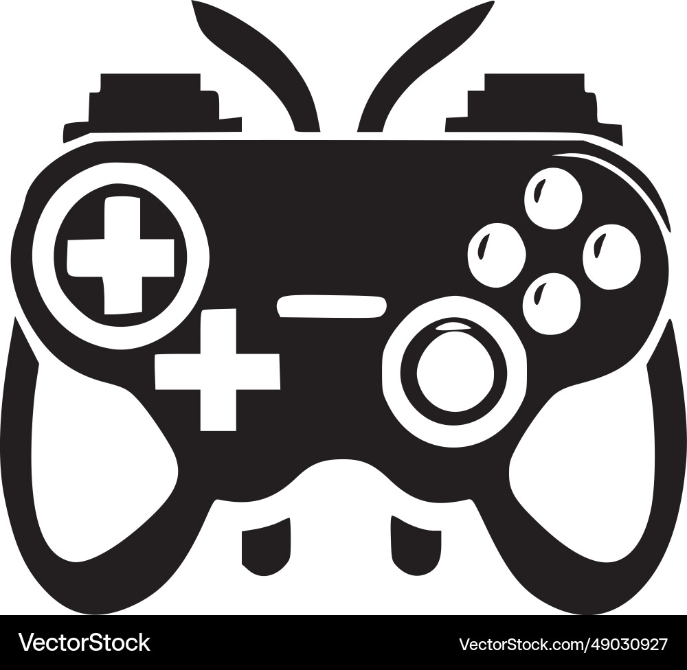 Gamer - minimalist and simple silhouette Vector Image
