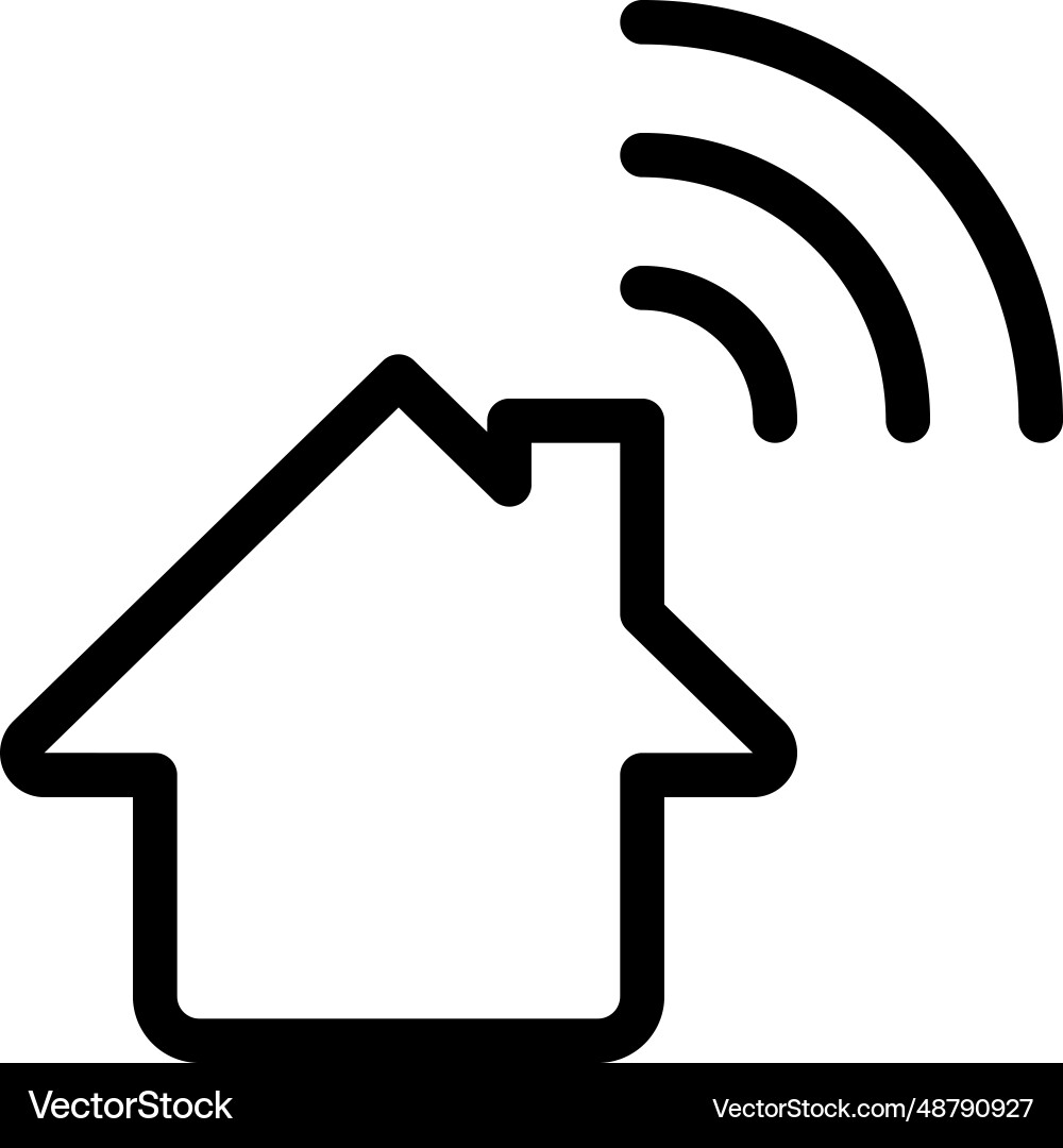 Installation of wireless network in home Vector Image