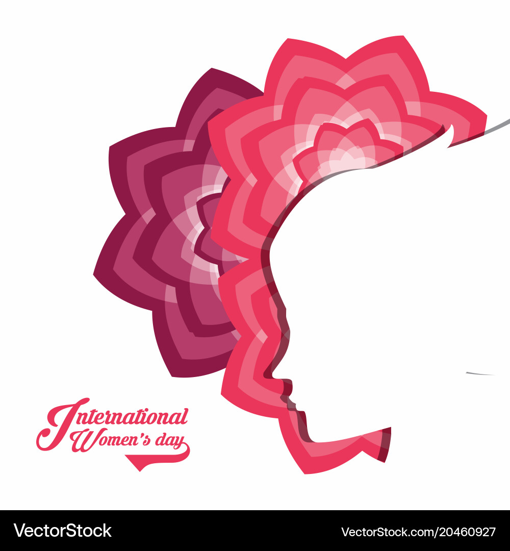 International womens day design Royalty Free Vector Image
