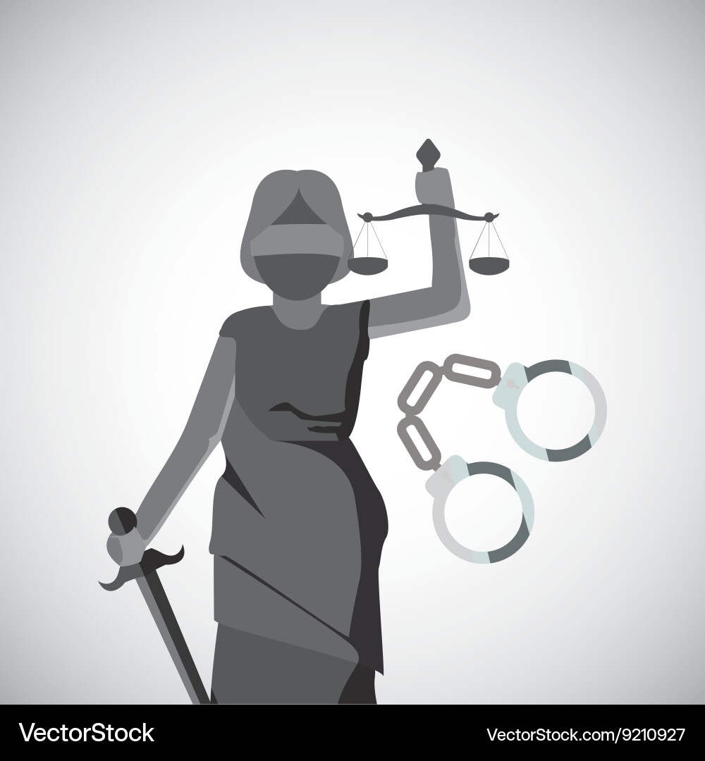 Law concept justice icon colorful editable Vector Image