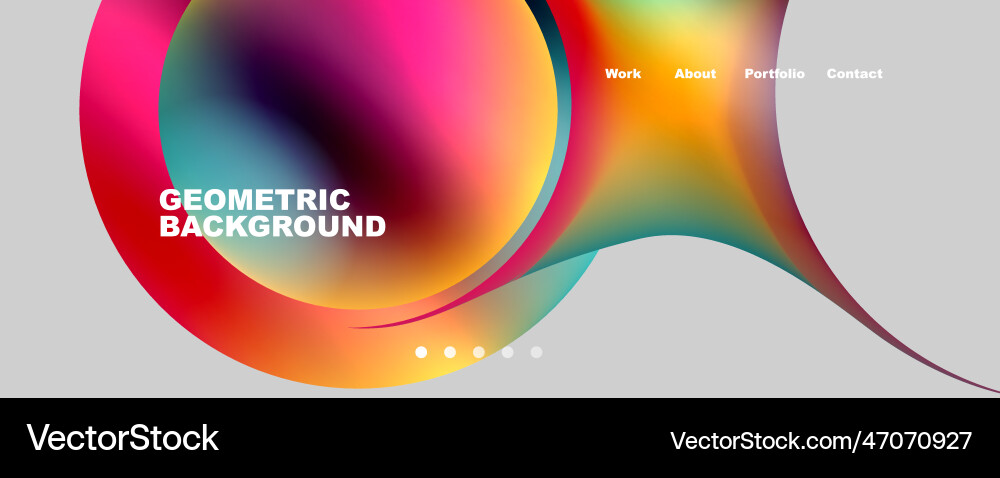 Round shapes and circles geometric abstract Vector Image